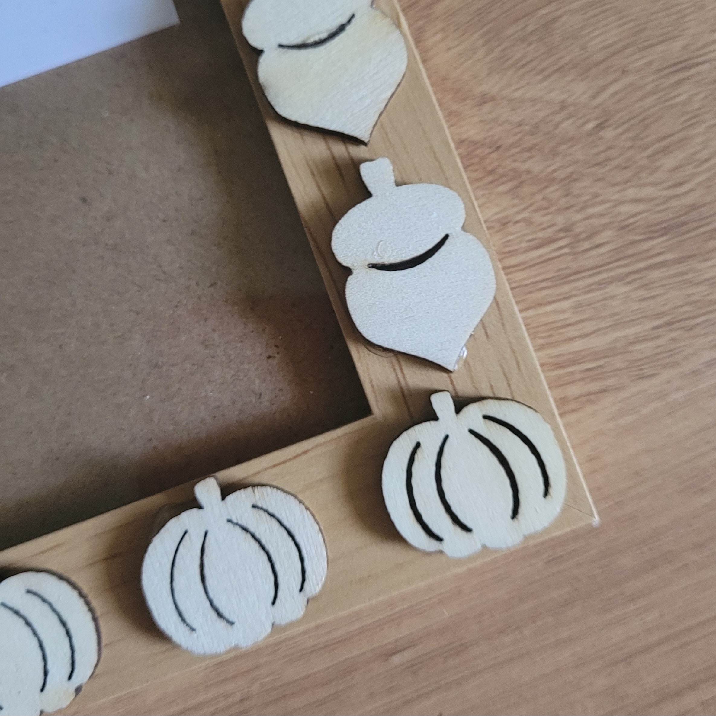 Wooden Acorn and Pumpkin Decal Photo Frame 4 X 6 Inches - Etsy