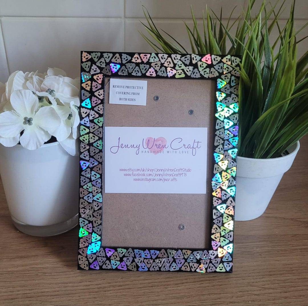 Holographic Silver Emoji Poo Confetti Photo Frame 4 X 6 Inches - Etsy