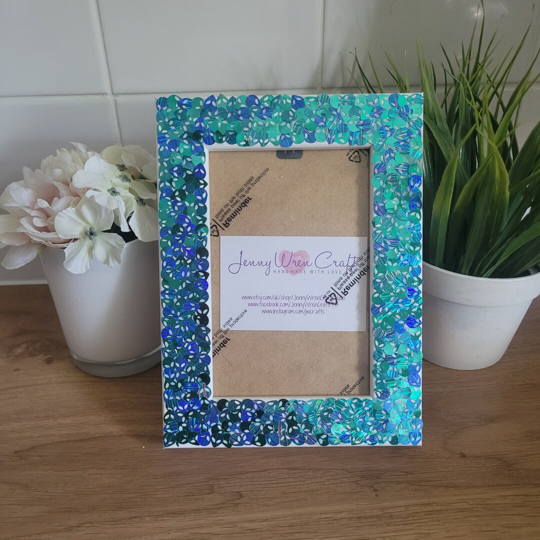Blue Alien Face Confetti Photo Frame 4 X 6 Inches - Etsy