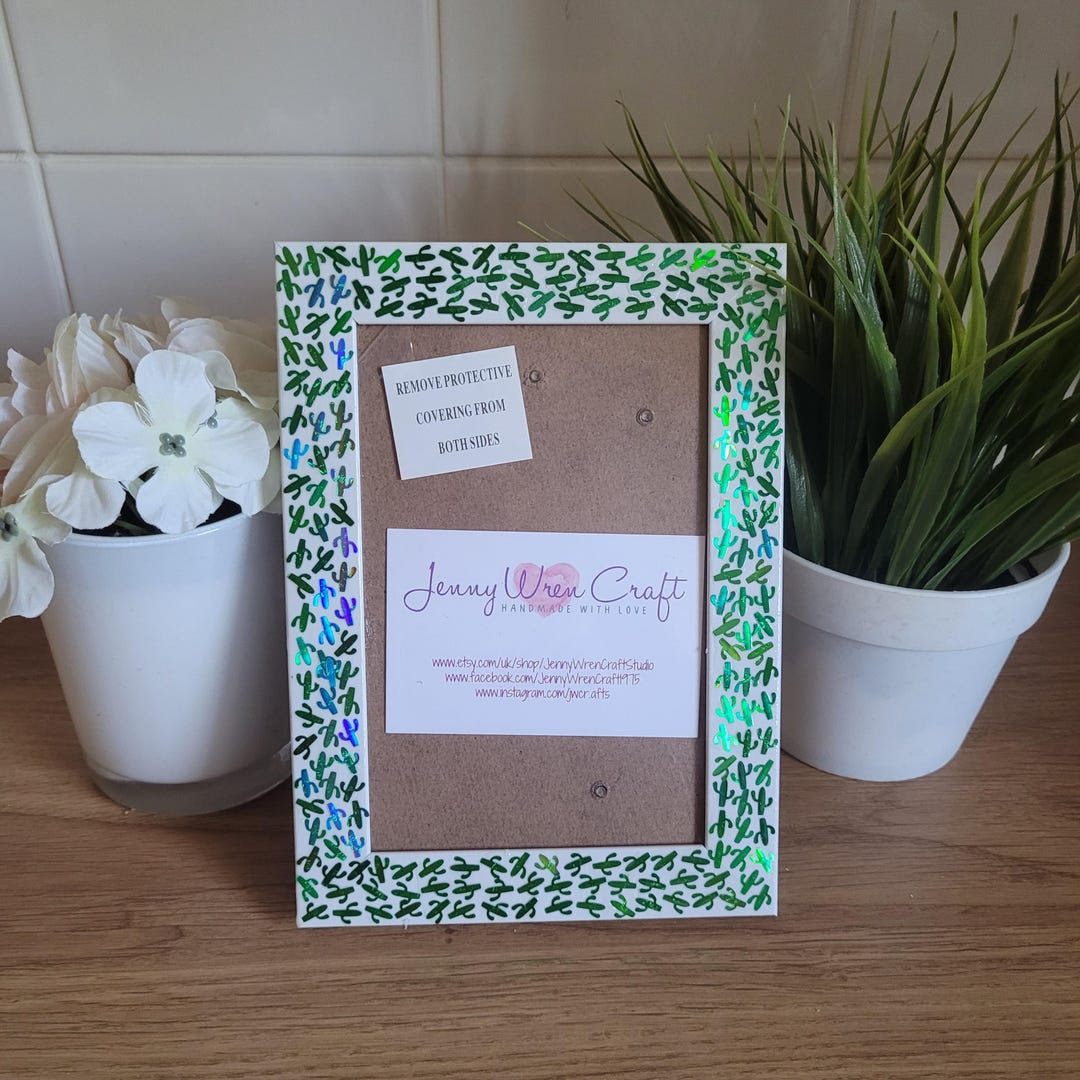 Green Cactus Confetti Photo Frame 4 X 6 Inches - Etsy