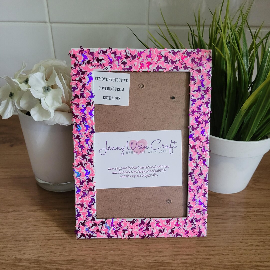 Hot Pink and Purple Flamingo Glitter Photo Frame 4 X 6 Inches - Etsy