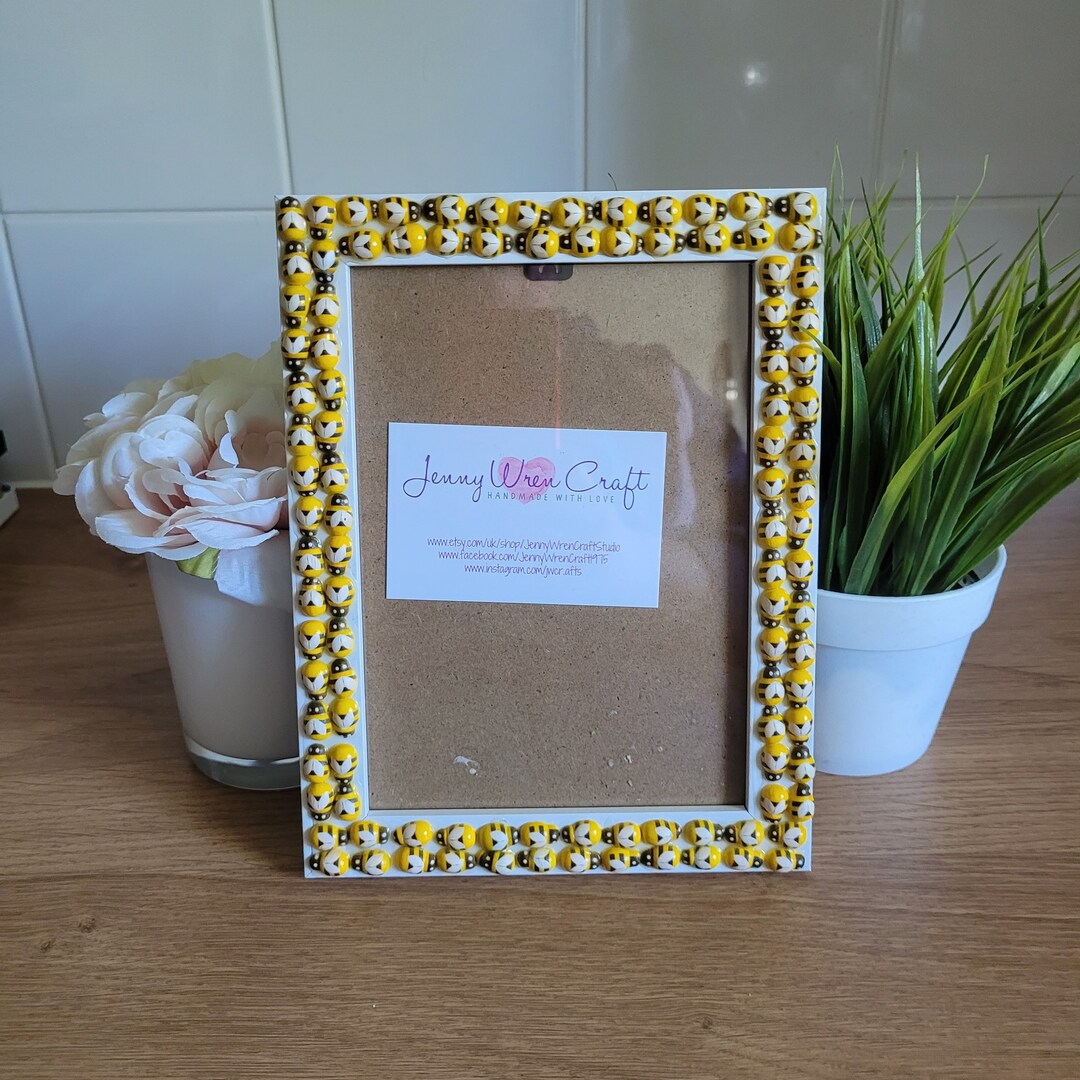 Yellow Wooden Bumble Bee Decals Photo Frame 5 X 7 Inches - Etsy