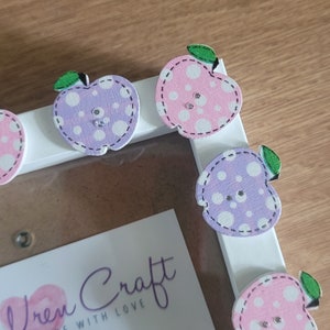 Colourful Wooden Apple Shaped Button Square Photo Frame 4 X 4 Inches - Etsy