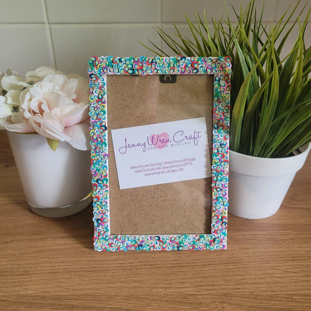Colourful Feather Fimo Slices Photo Frame 4 X 6 Inches - Etsy