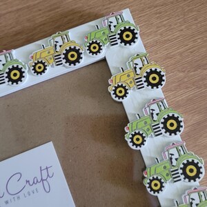 Colourful Tractor Wooden Button Photo Frame 5 X 7 Inches - Etsy