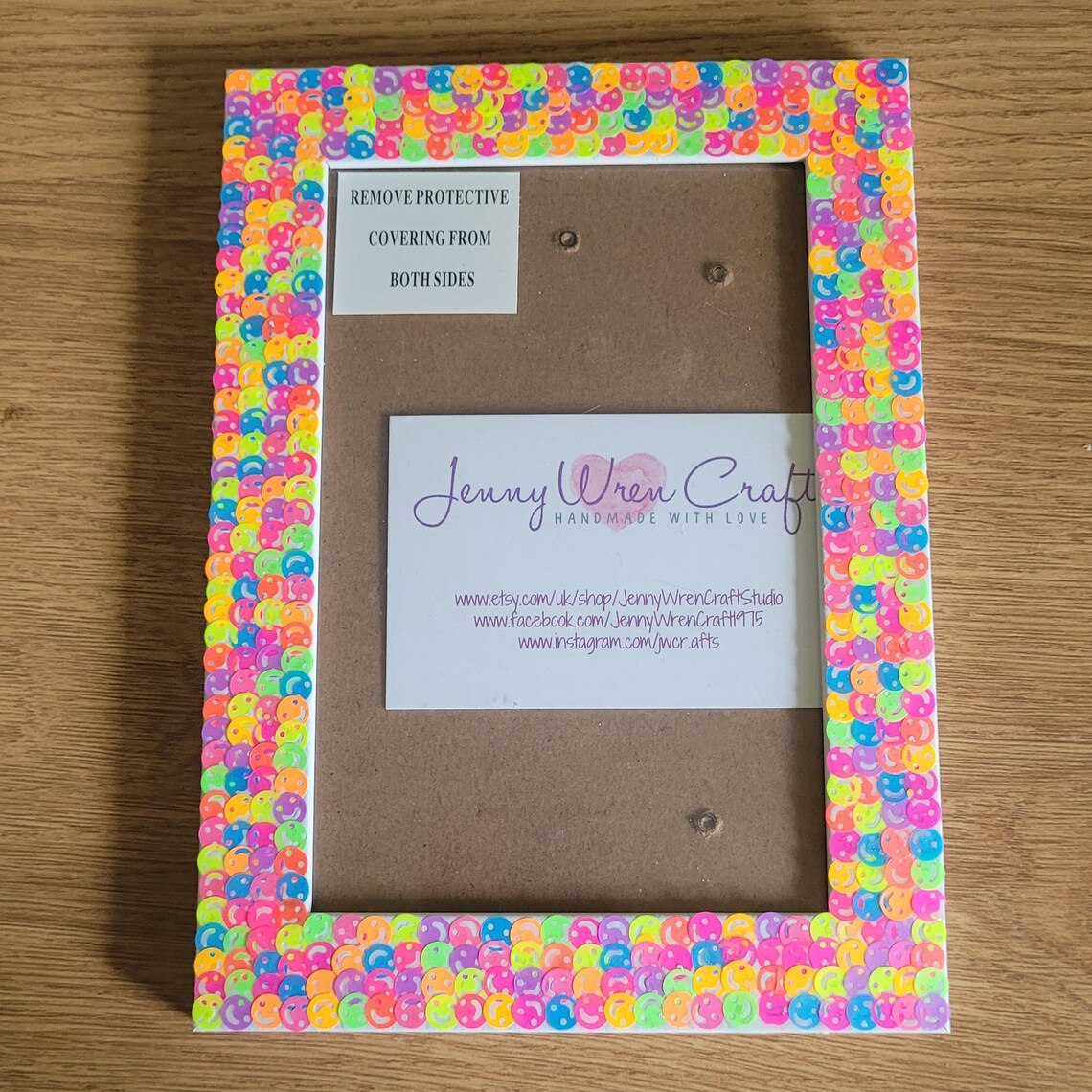 Colourful Neon Smiley Face Confetti Photo Frame 4 X 6 Inches - Etsy