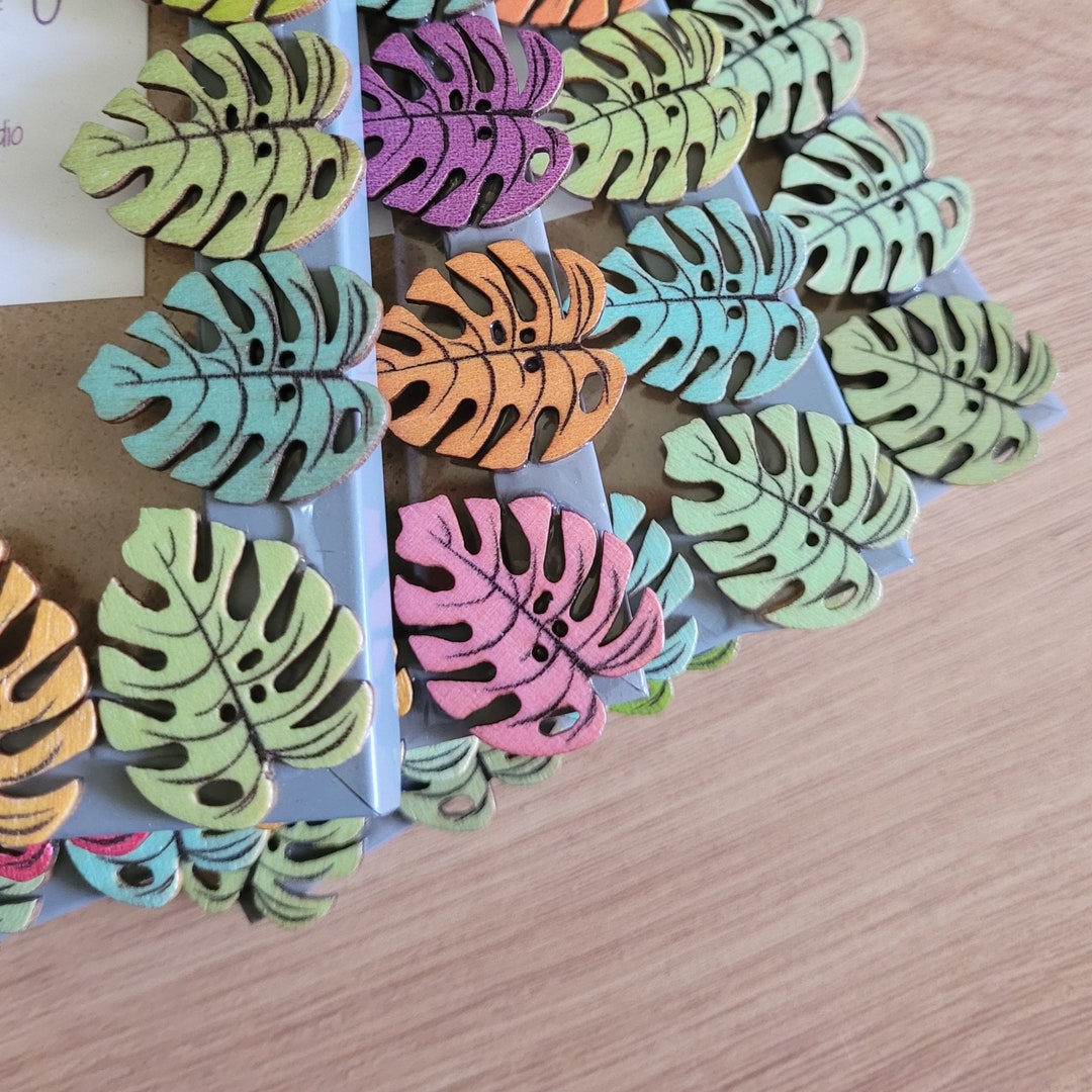 Colourful Wooden Leaf Button Photo Frame 4 X 6 Inches - Etsy