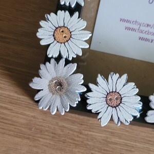 White Wooden Daisy Button Square Photo Frame 4 X 4 Inches - Etsy