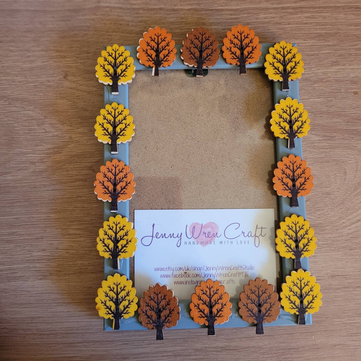 Wooden Autumn/fall Tree Button Photo Frame 4 X 6 Inches - Etsy