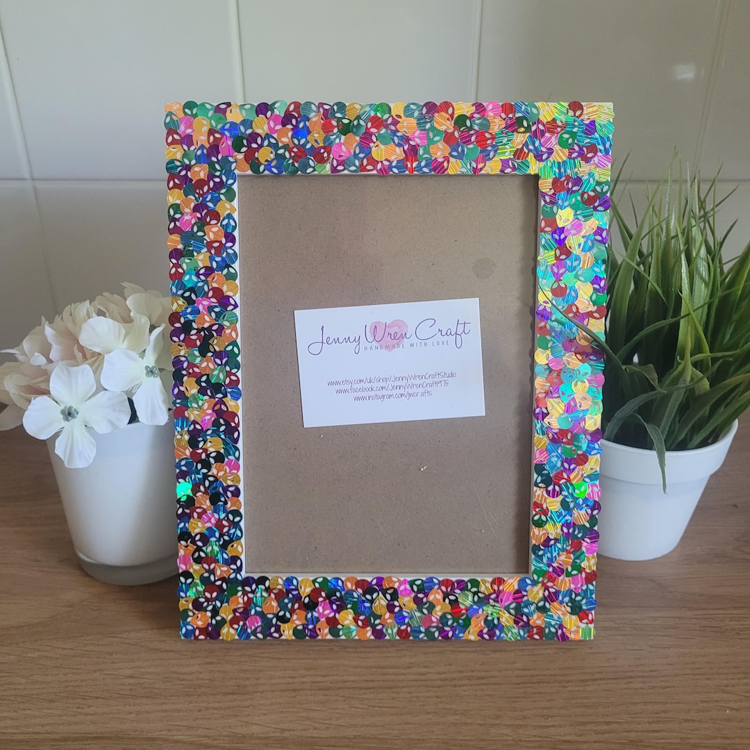 Colourful Alien Face Confetti Photo Frame 6 X 8 Inches - Etsy