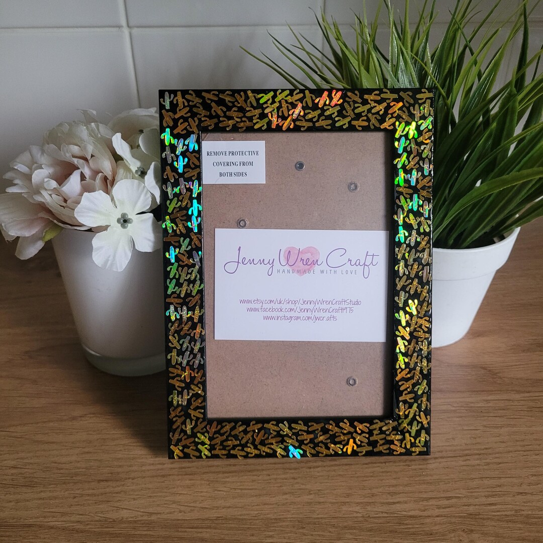 Gold Cactus Confetti Photo Frame 4 X 6 Inches - Etsy