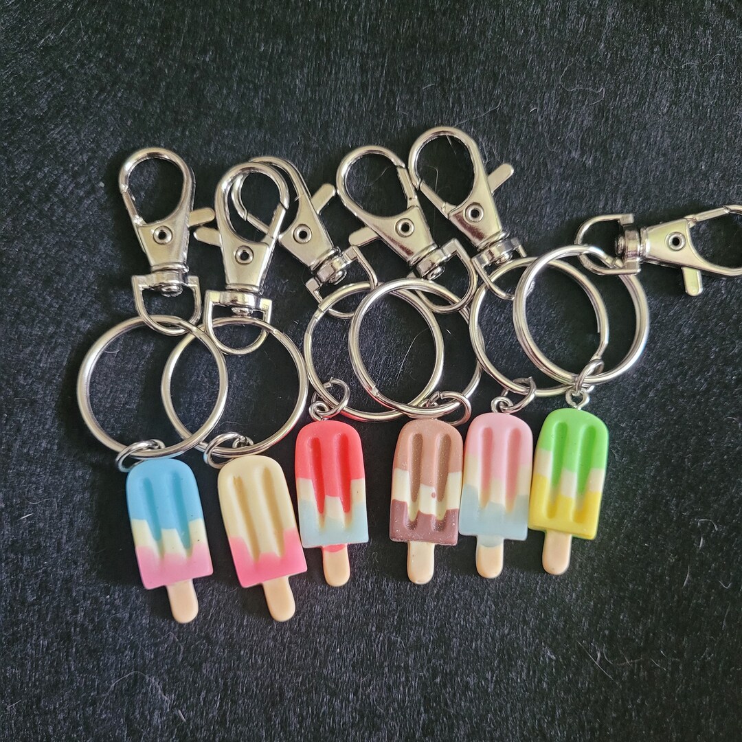 Colourful Resin Ice Lolly Key Ring/bag Tag - Etsy