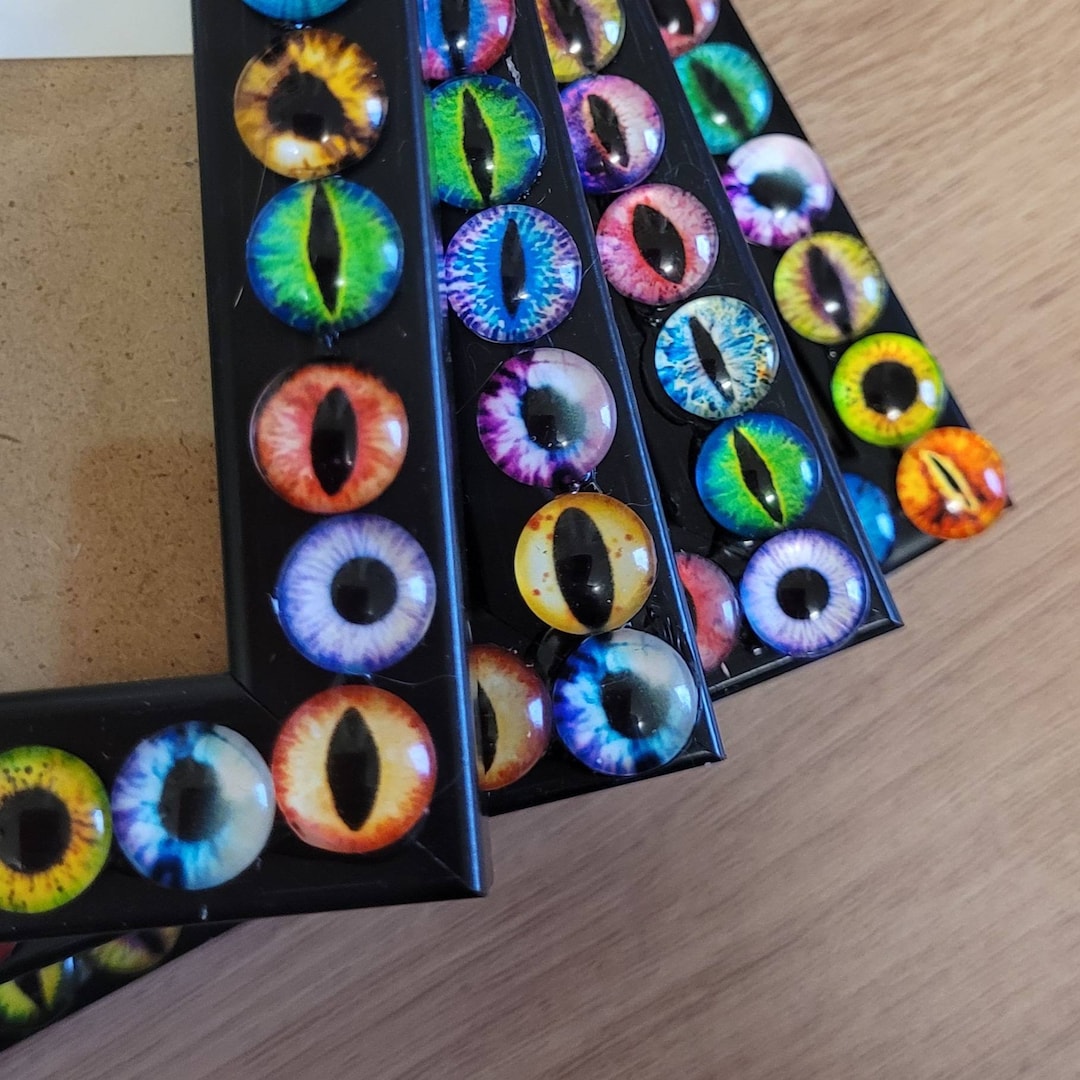 Colourful Glass Cat or Dragon Eye Photo Frame 4 X 6 Inches - Etsy