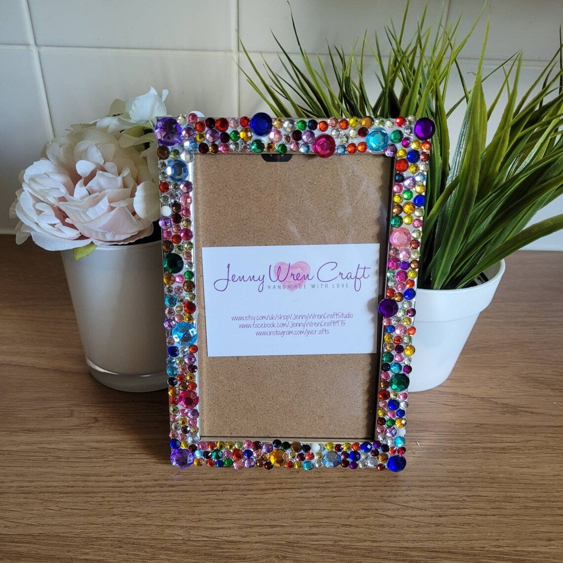 Colourful Rhinestone Crystal Photo Frame 4 X 6 Inches - Etsy