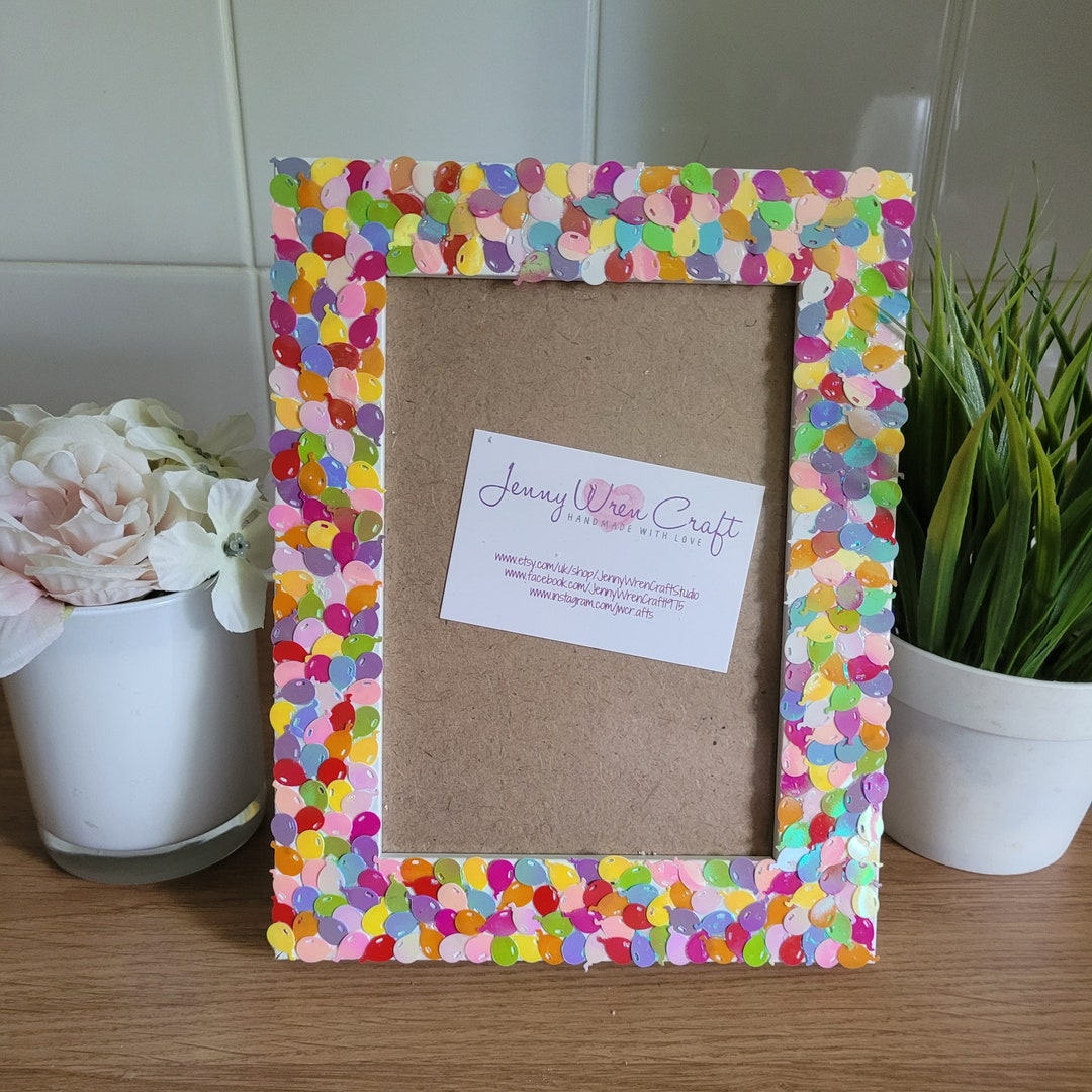 Colourful Balloon Sequin Photo Frame 5 X 7 Inches - Etsy