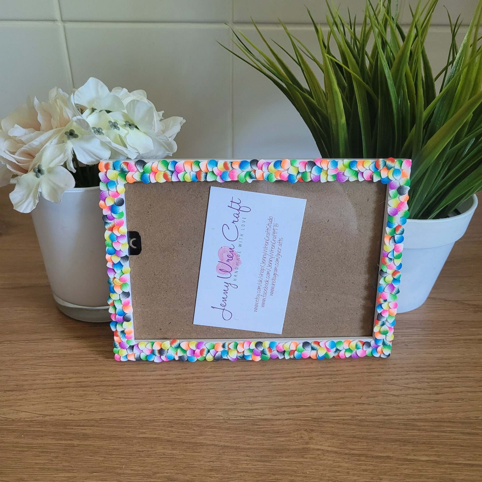 Colourful Feather Clay Slices Photo Frame 4 X 6 Inches - Etsy