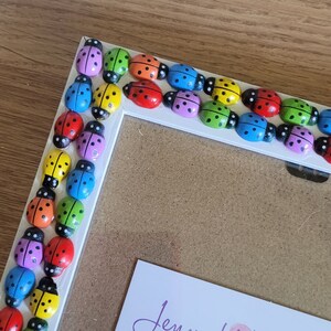 Rainbow Wooden Ladybird/ladybug Decal Photo Frame 5 X 7 Inches - Etsy