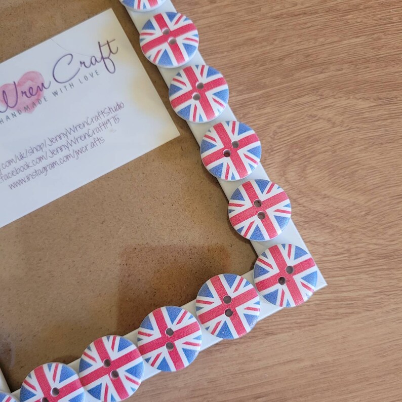 Wooden Union Jack Button Photo Frame 4 X 6 Inches - Etsy