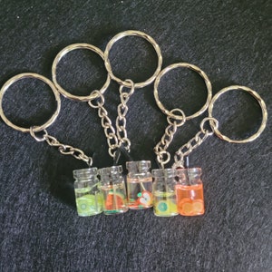 Colourful Glass Fruit Tea Key Ring/bag Tag - Etsy