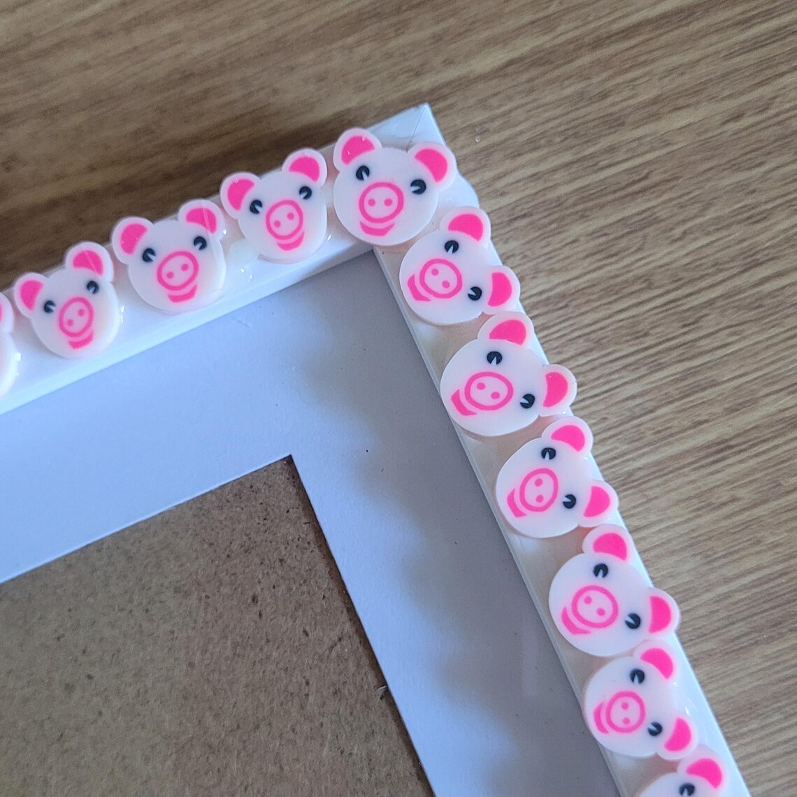 Large Pink Piggy Faces Clay Slices Photo Frame 6 X 8 Inches - Etsy