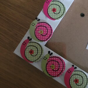 Colourful Wooden Snail Button Photo Frame 5 X 7 Inches - Etsy