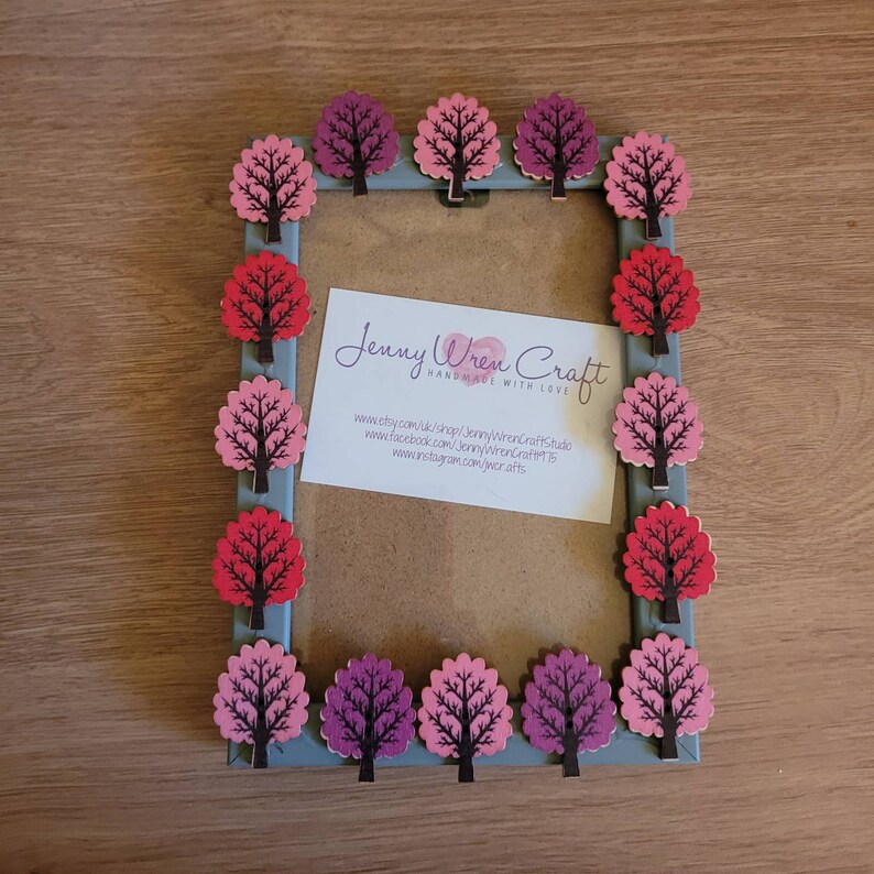 Wooden Autumn/fall Tree Button Photo Frame 4 X 6 Inches - Etsy