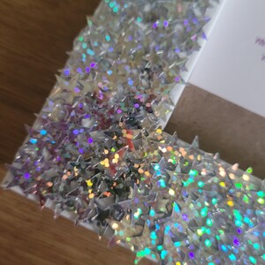 Silver Holographic Star Sequin Square Photo Frame 4 X 4 Inches - Etsy