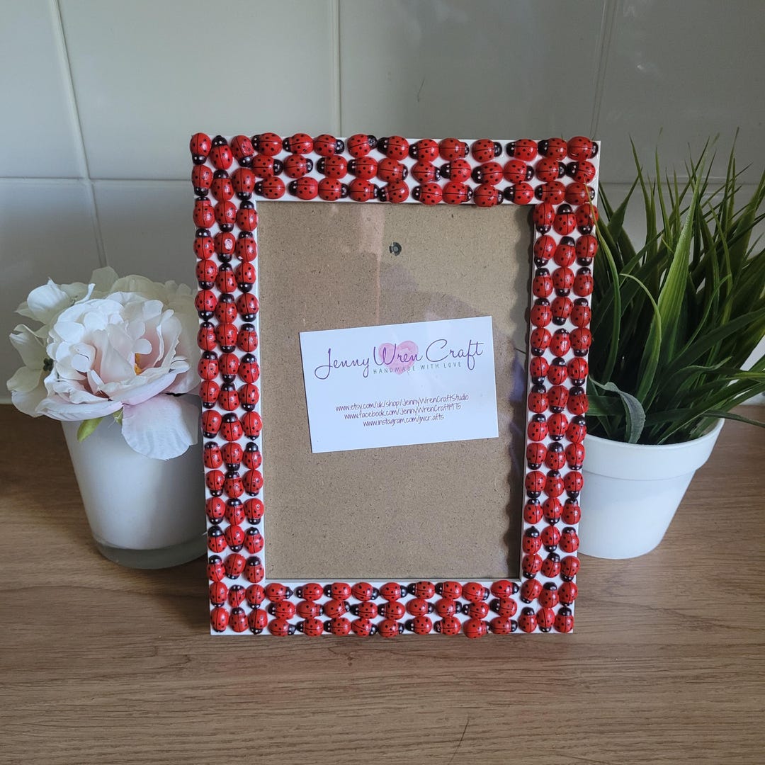 Red Wooden Ladybird/ladybug Decal Photo Frame 5 X 7 Inches - Etsy