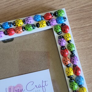 Rainbow Wooden Ladybird/ladybug Decal Photo Frame 5 X 7 Inches - Etsy