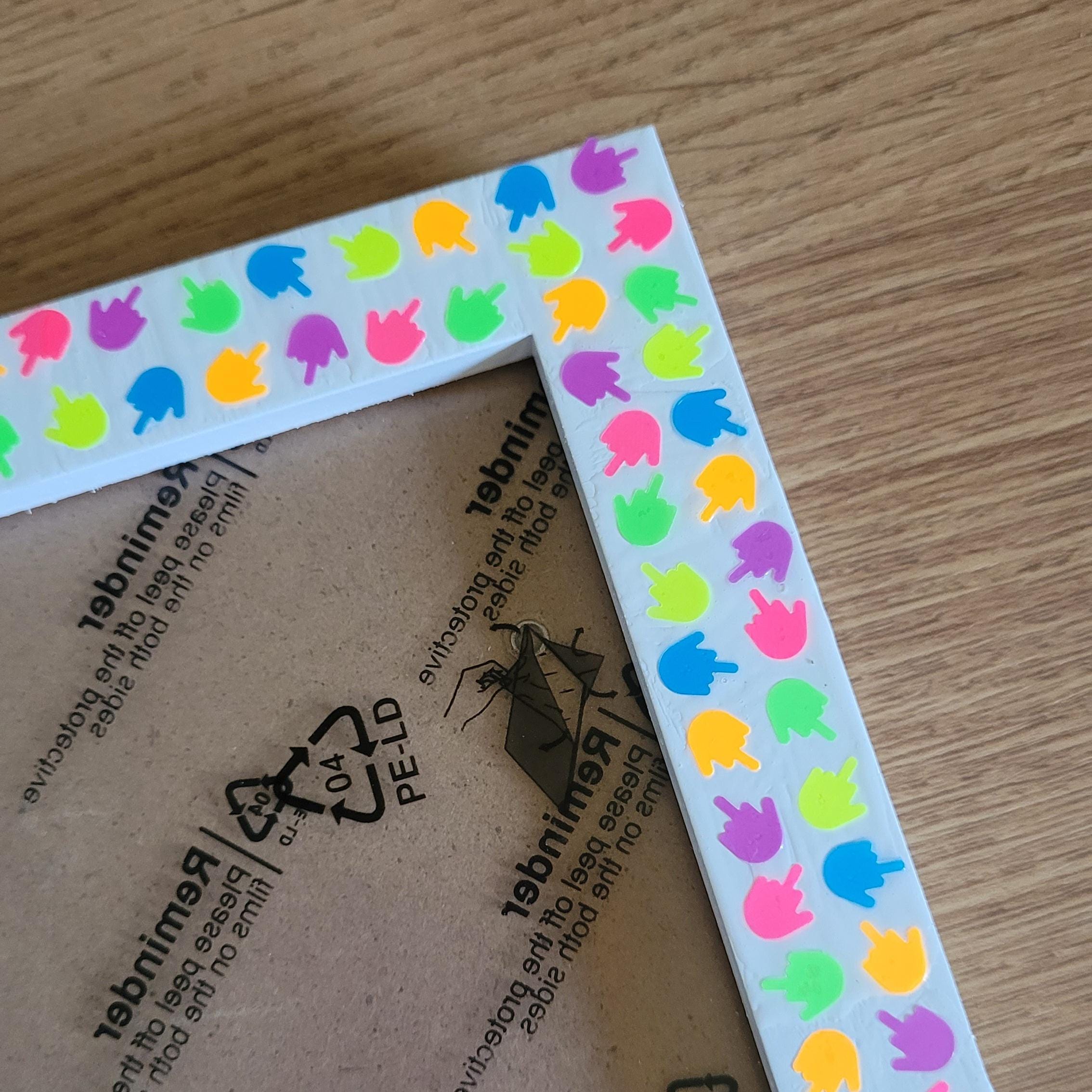 Colourful Neon Middle Finger Confetti Photo Frame 6 X 8 Inches - Etsy
