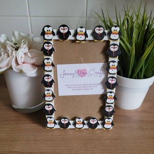 Cartoon Wooden Penguin Button Photo Frame 4 X 6 Inches - Etsy