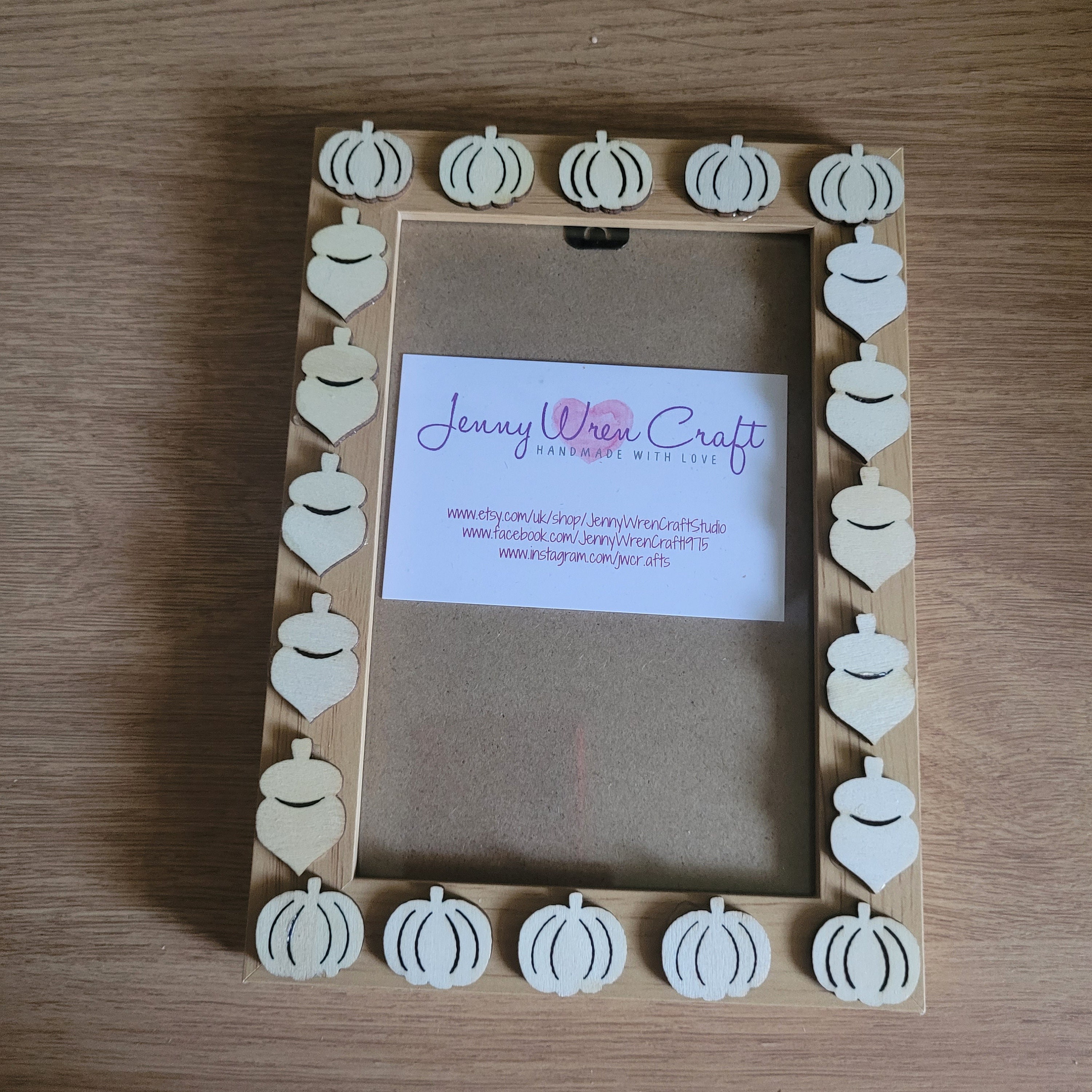 Wooden Acorn and Pumpkin Decal Photo Frame 4 X 6 Inches - Etsy