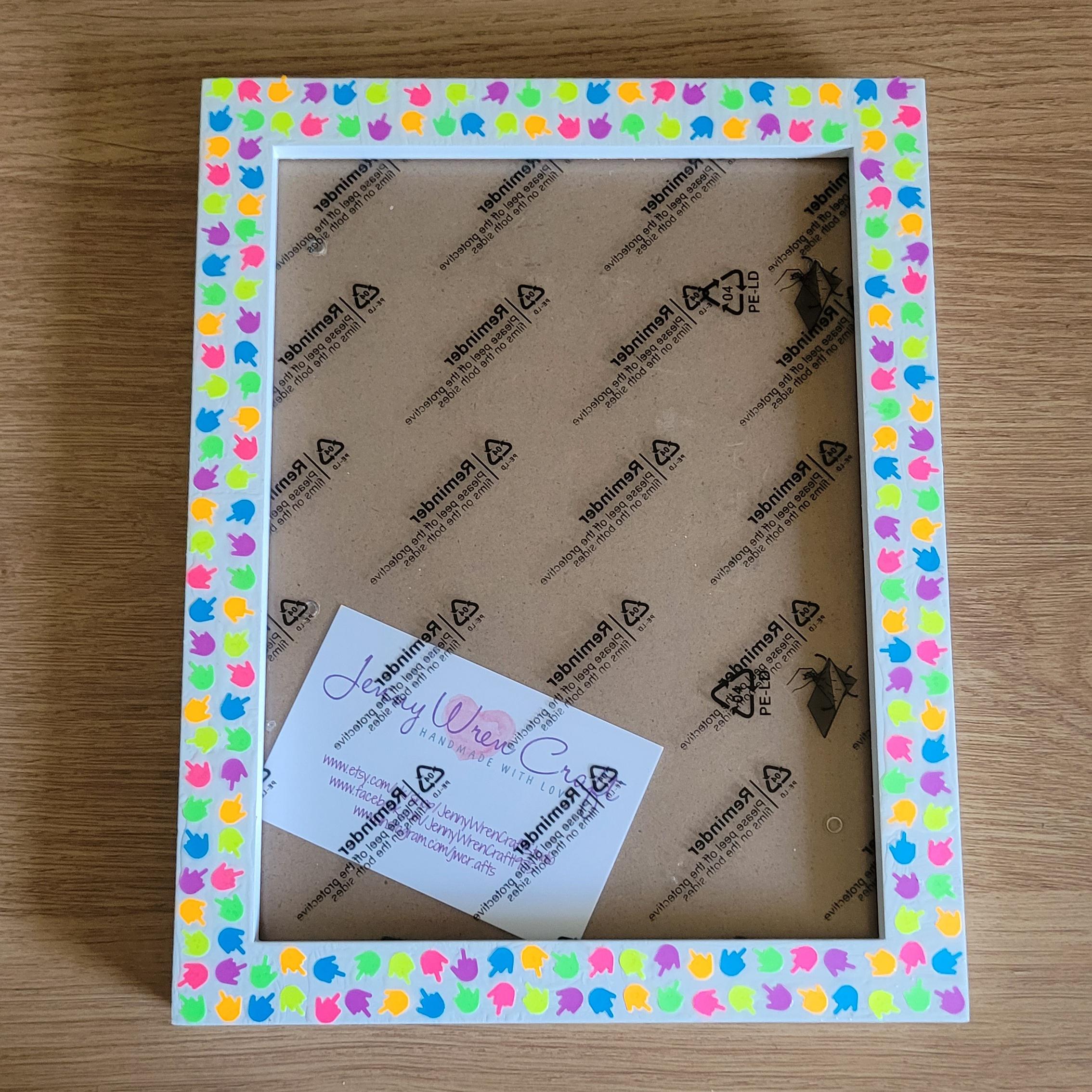 Colourful Neon Middle Finger Confetti Photo Frame 6 X 8 Inches - Etsy