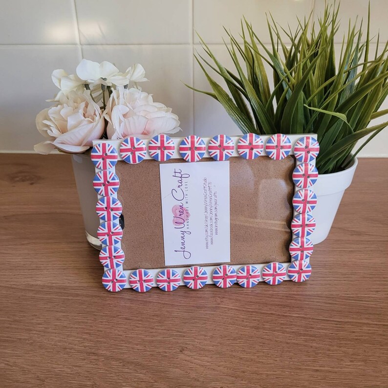 Wooden Union Jack Button Photo Frame 4 X 6 Inches - Etsy