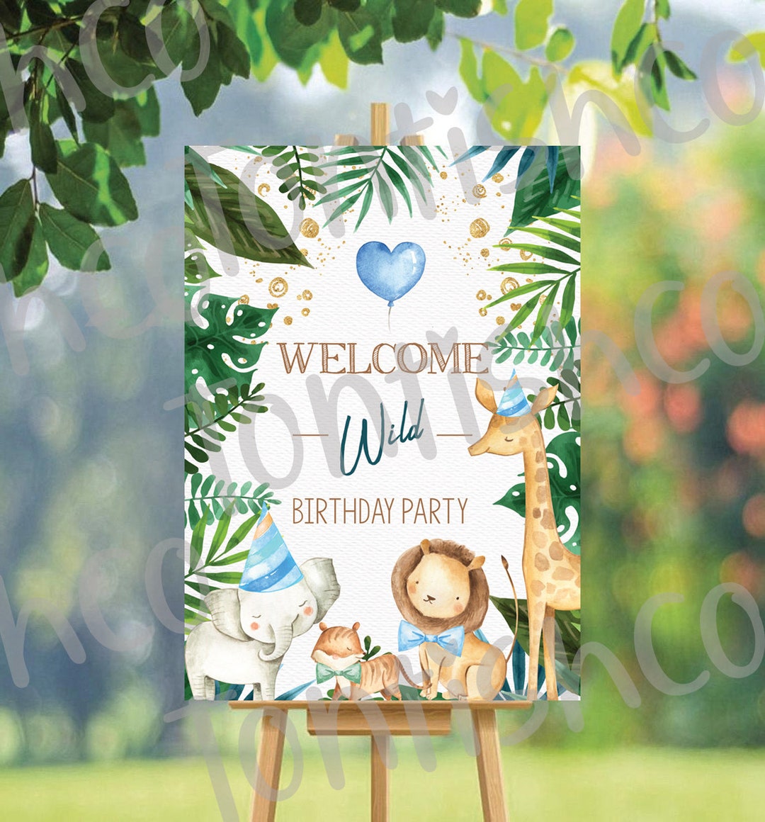 Personalized Safari Welcome Sign Personalized Printable - Etsy