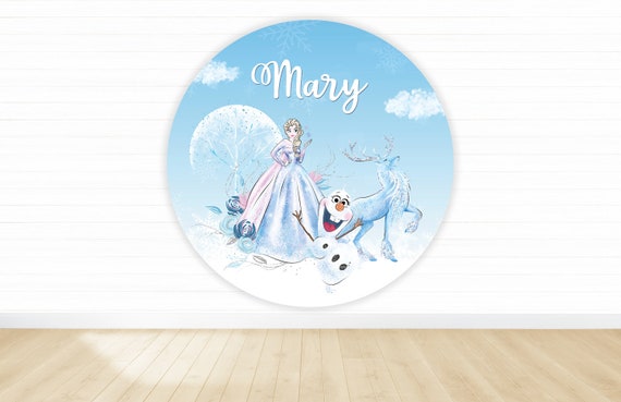 Frozen Theme Backdrop Elsa Backdrop Personalized Printable | Etsy