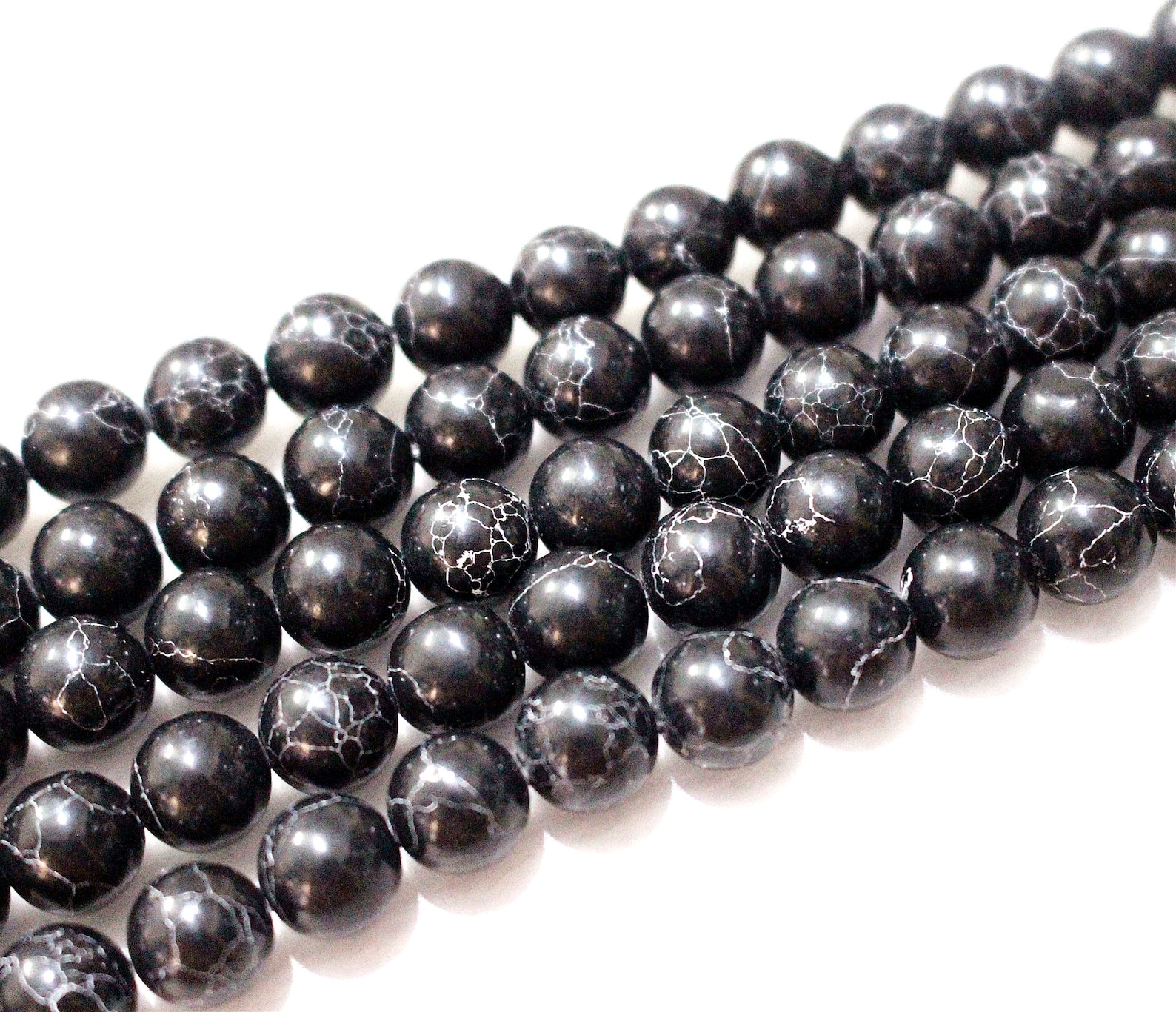 Black Howlite Round Beads 6mm 8mm 10mm 12mm Black Howlite | Etsy