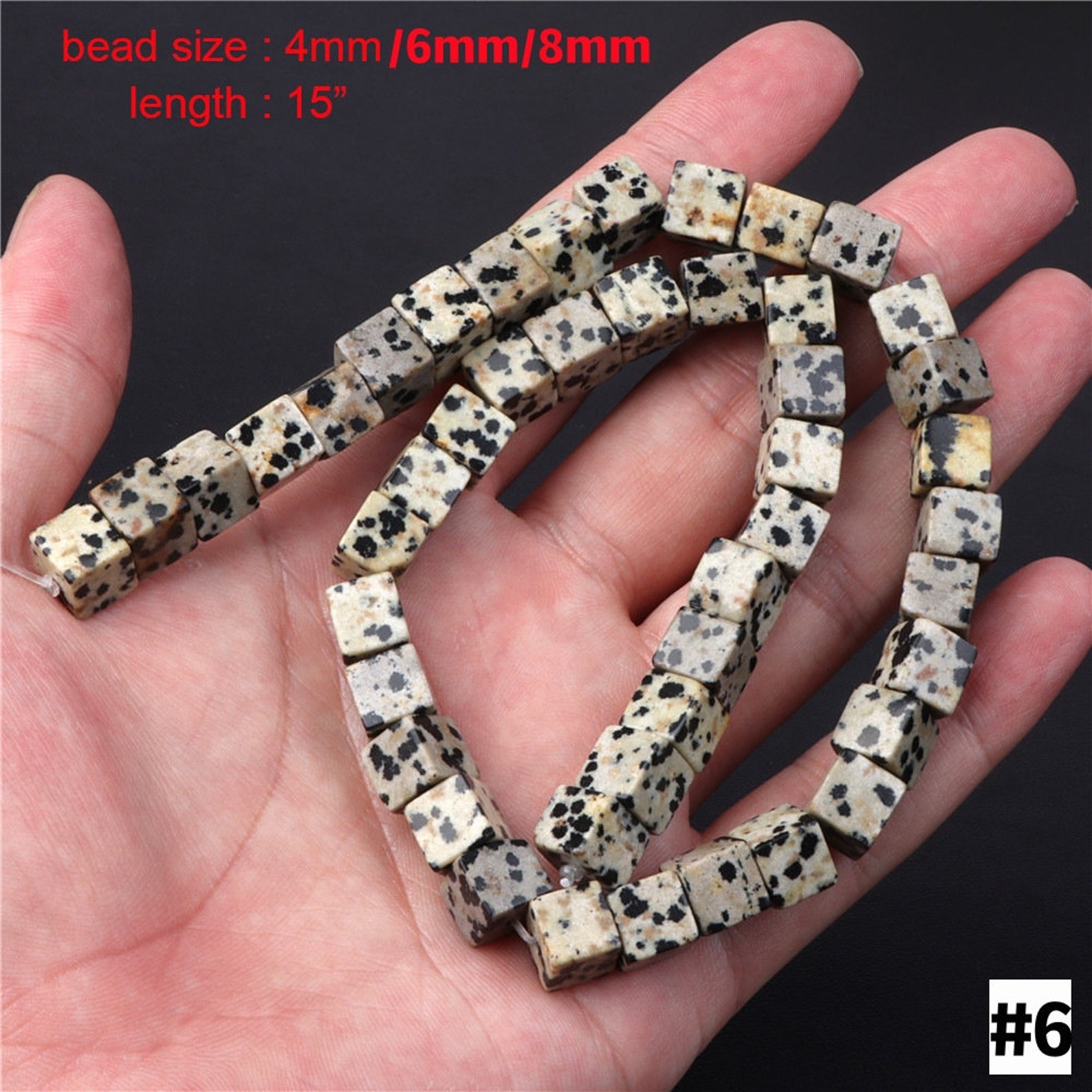 Multi-shape Natural Dalmatian Jasper Beads, Gravel Abacus Cubes Wheel ...
