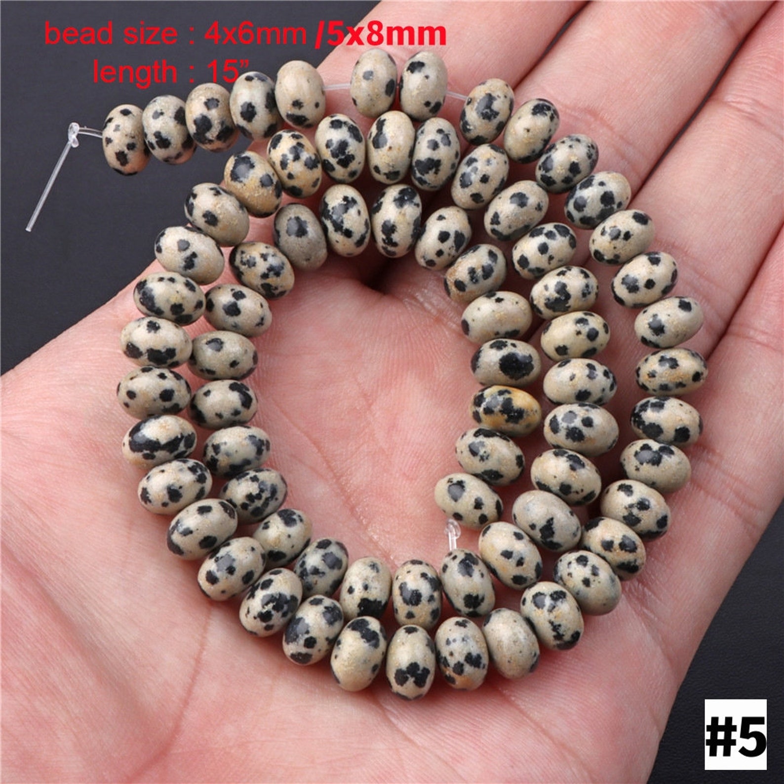 Multi-shape Natural Dalmatian Jasper Beads, Gravel Abacus Cubes Wheel ...