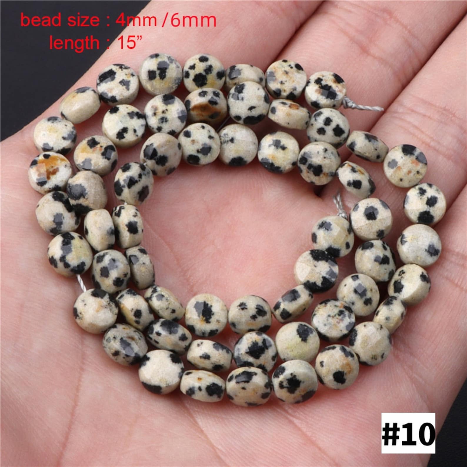 Multi-shape Natural Dalmatian Jasper Beads, Gravel Abacus Cubes Wheel ...