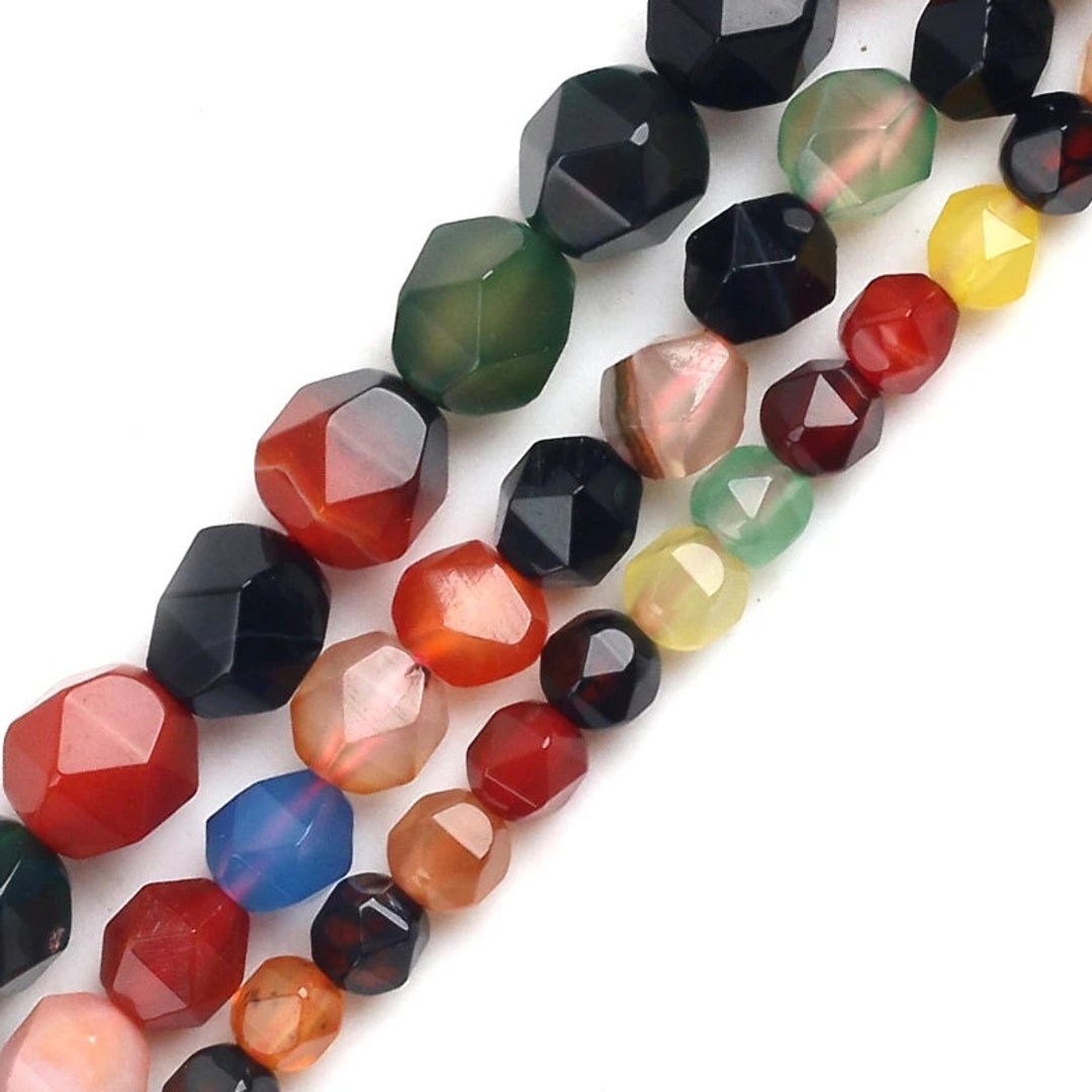 Faceted Mixed Color Jaspers Beads,6mm 8mm 10mm Mixed Color Jaspers ...