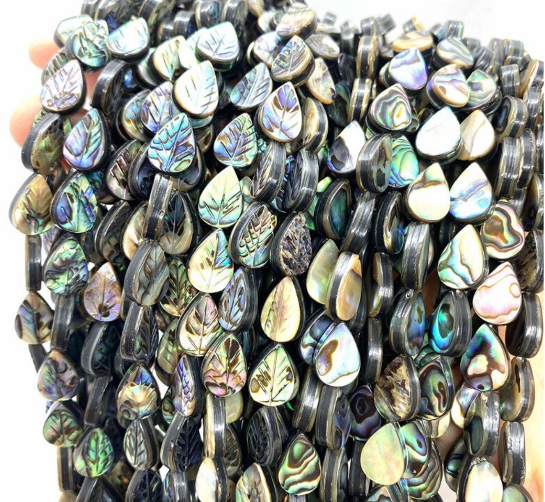 Natural Leafshaped and Teardrop Abalone Shell Beads - Etsy
