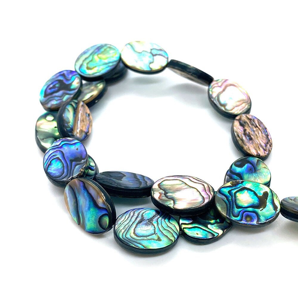 Natural Oval Shaped Abalone Shell Beads Double-sided Shell - Etsy