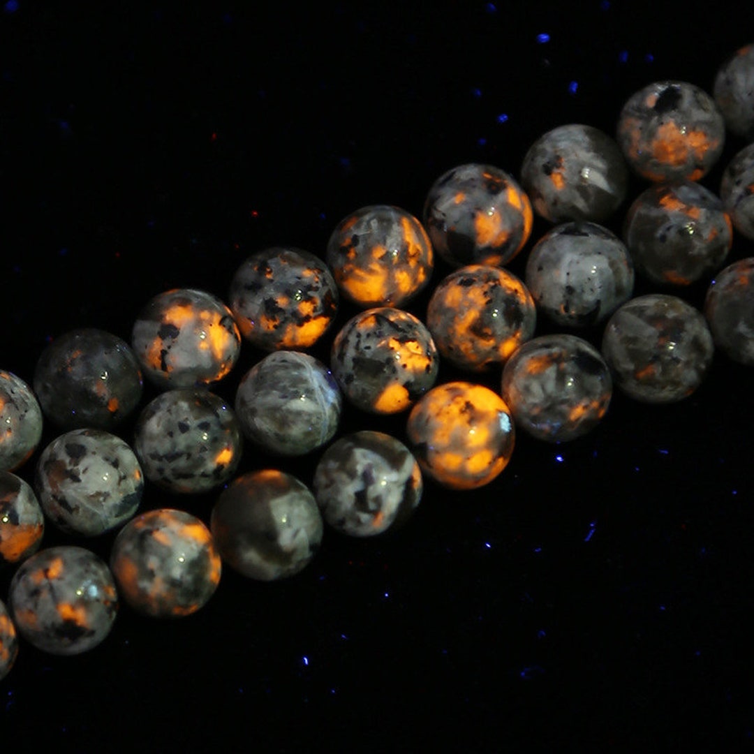 Natural Yooperlite UV Reactive Glowing Gemstone Round Beads 4-12mm ...