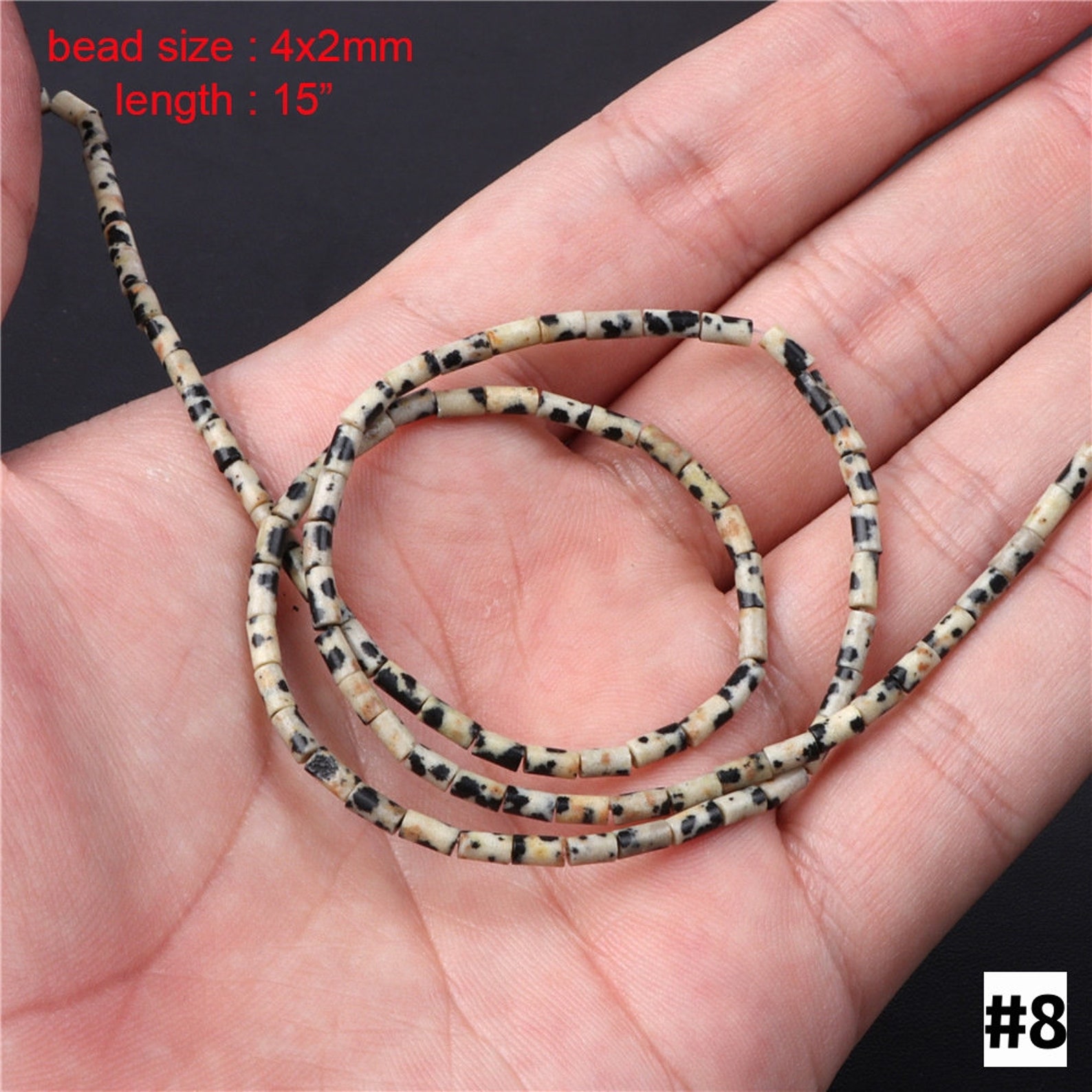 Multi-shape Natural Dalmatian Jasper Beads, Gravel Abacus Cubes Wheel ...