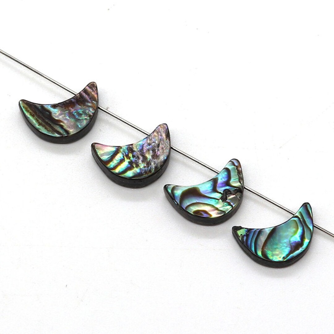 Natural Moon Shaped Abalone Shell Beads,8x12mm Crescent Shell Beads ...