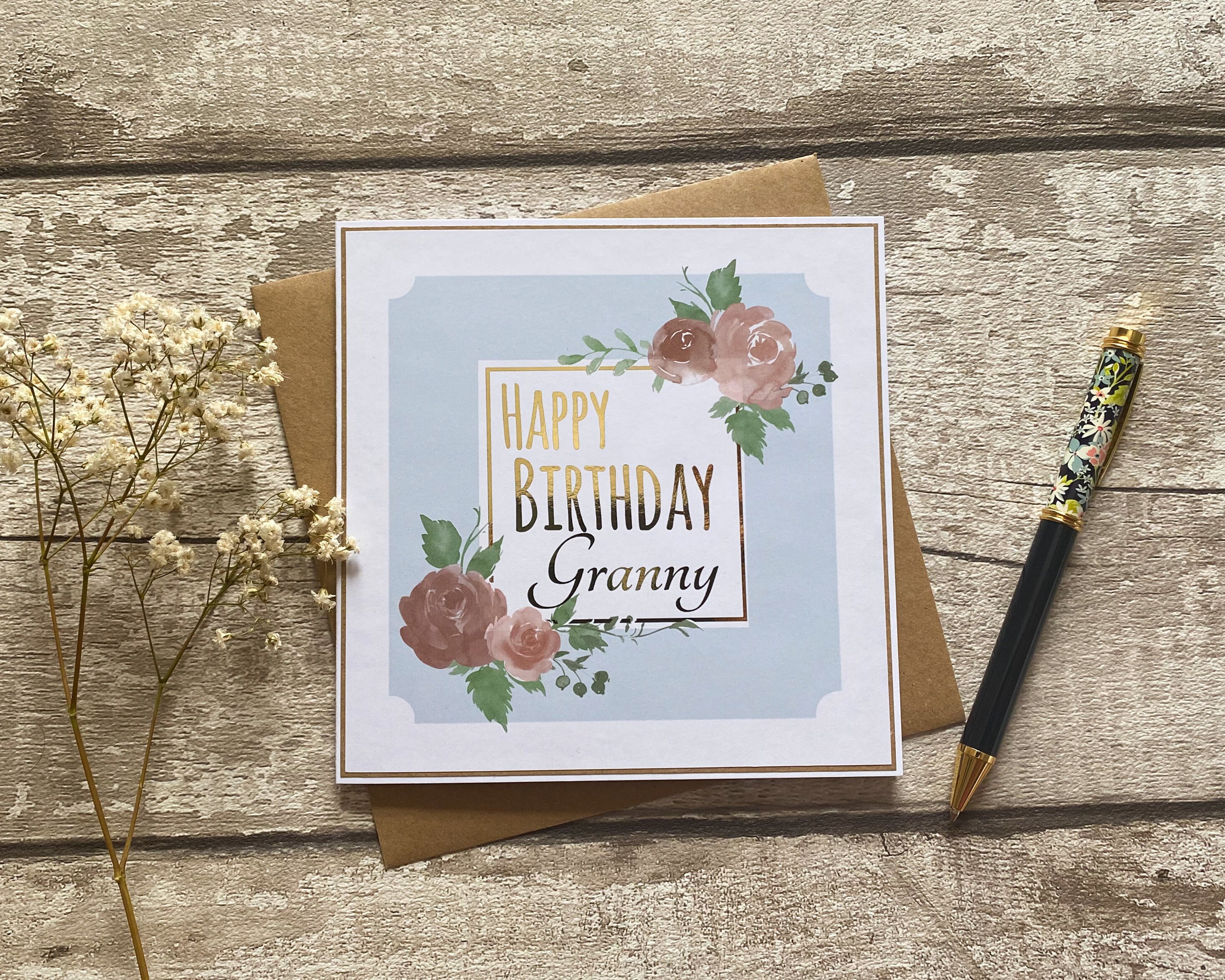 Granny Birthday Card Birthday Card for Her Happy Birthday | Etsy