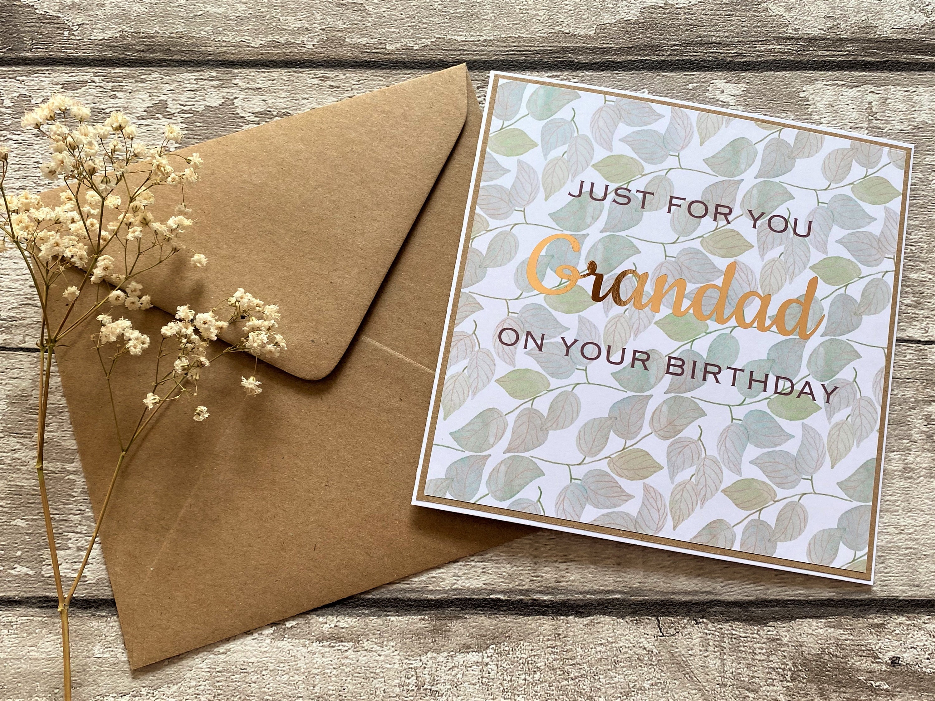 Grandad Birthday Card Just For You Grandad Grandad Card Etsy Uk