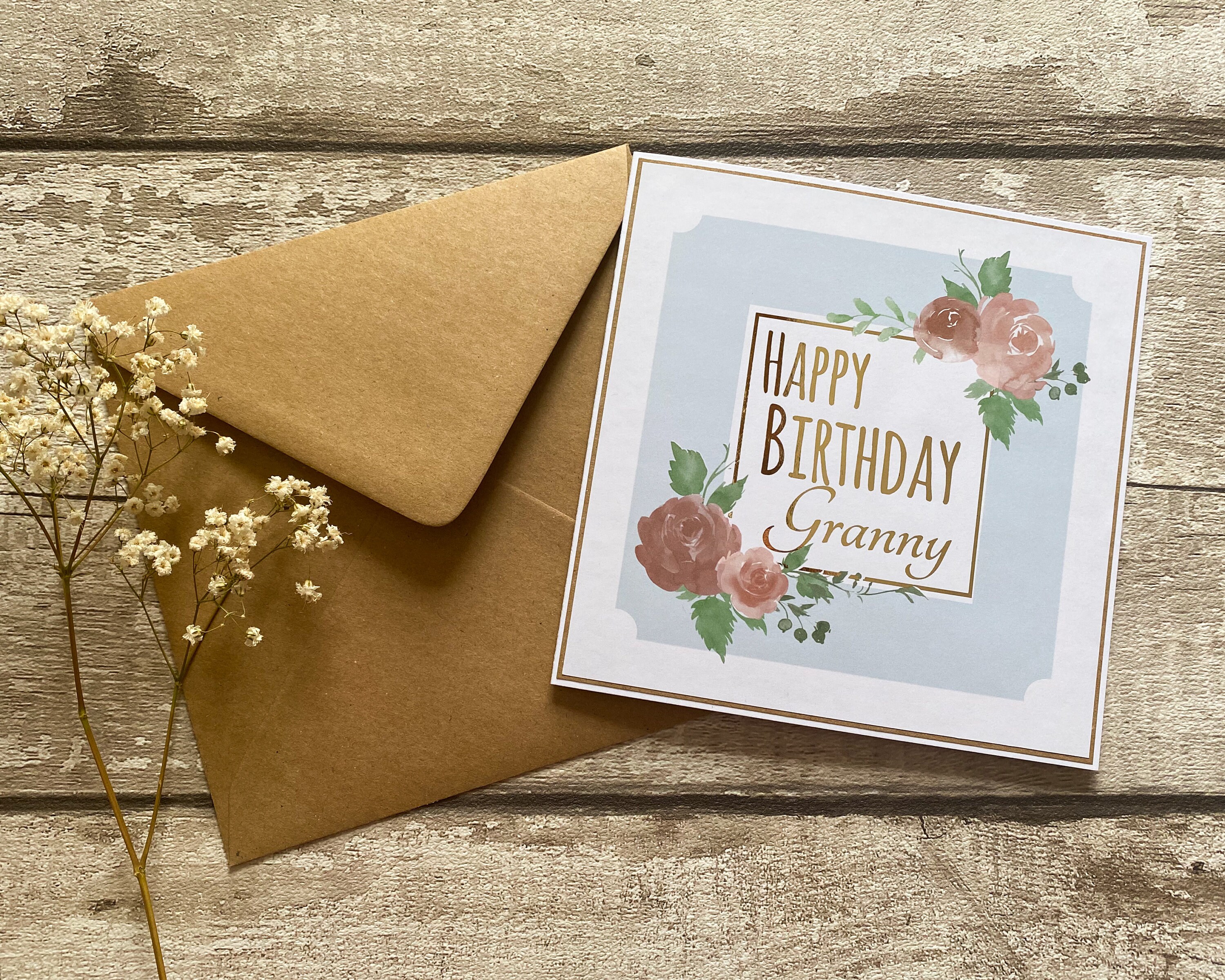 Granny Birthday Card Birthday Card for Her Happy Birthday | Etsy