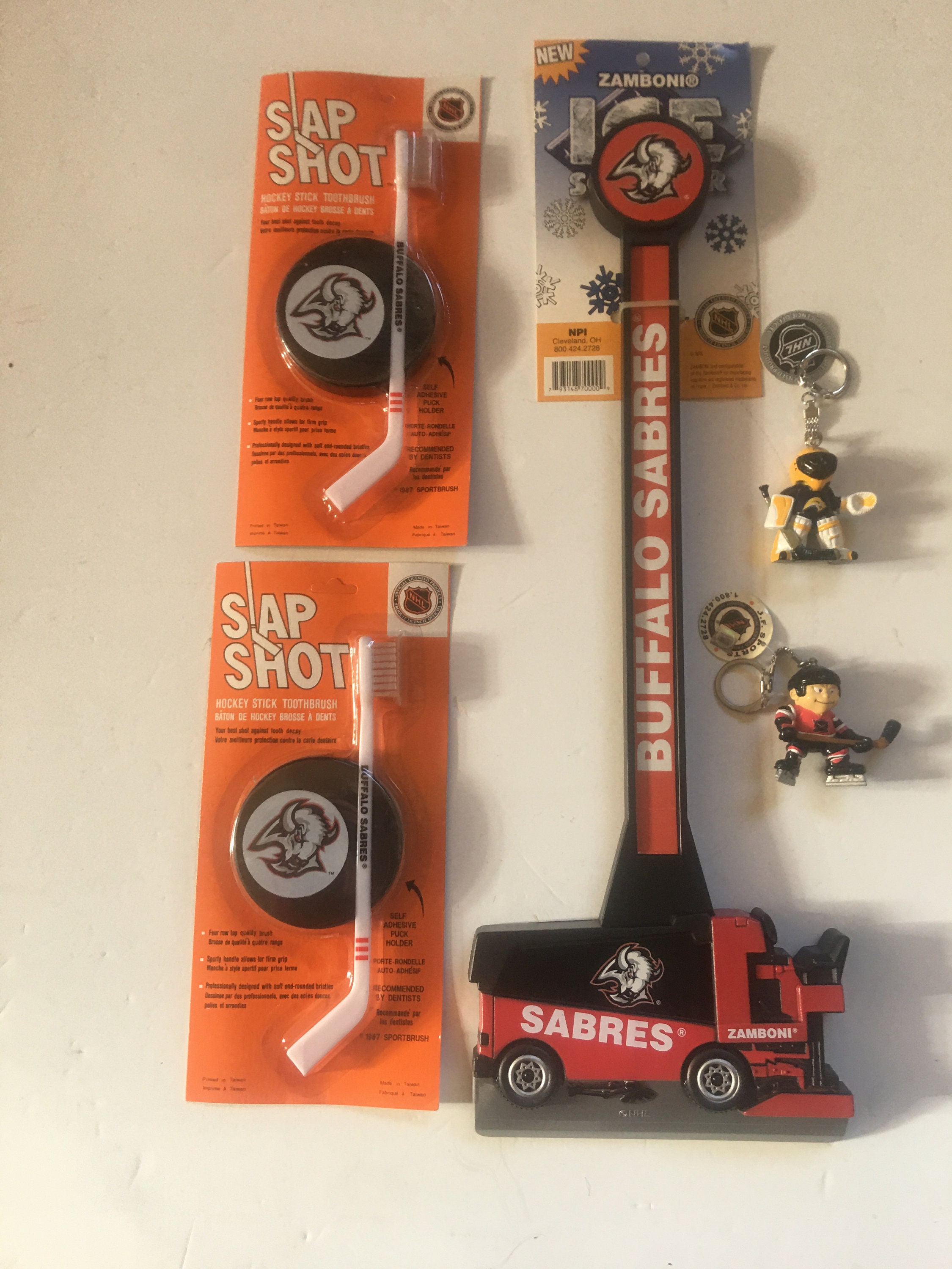 Buffalo Sabers Zamboni Ice Scraper, Pair of Sabers Toothbrushes and ...